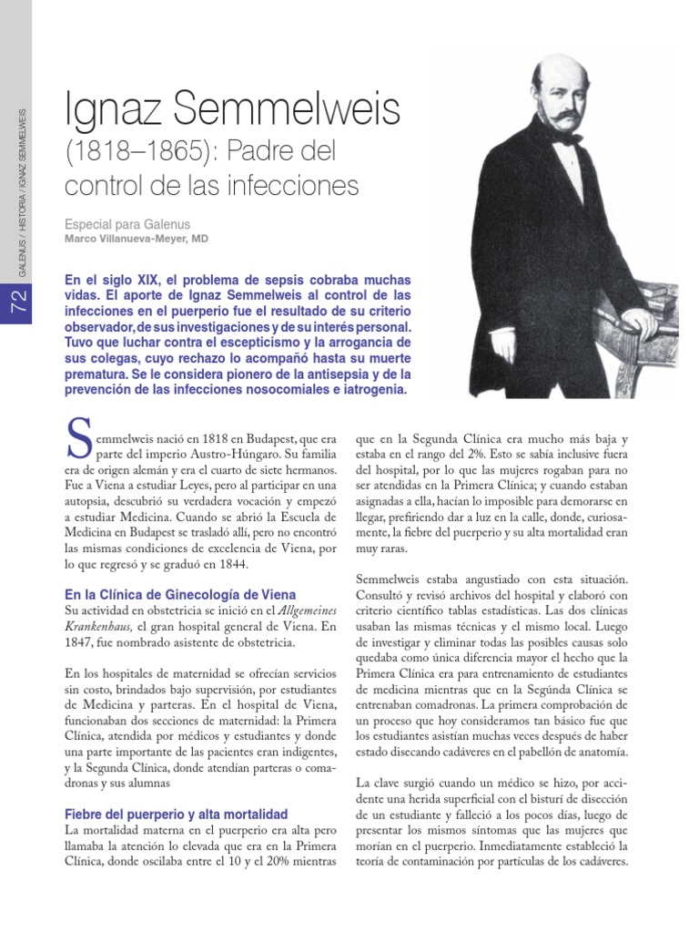 Historia Ignaz Semmelweis | PDF | Ciencias de la Salud | Humanidades Médicas