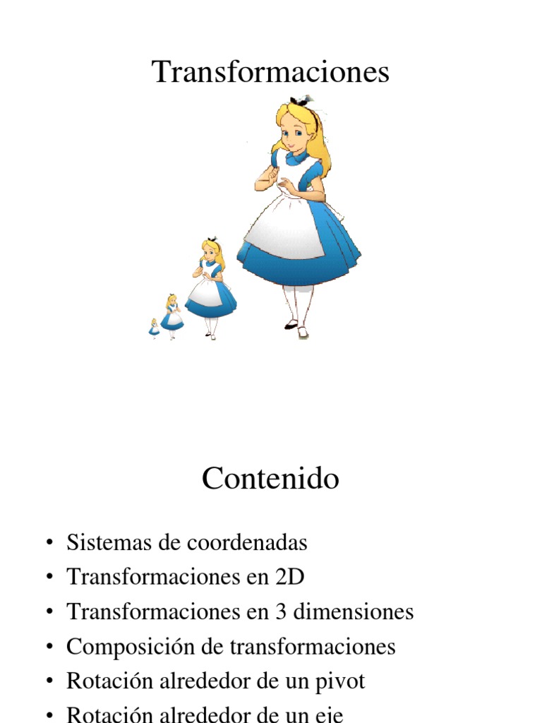 Transformaci Ones | PDF | Rotación | Vector Euclidiano