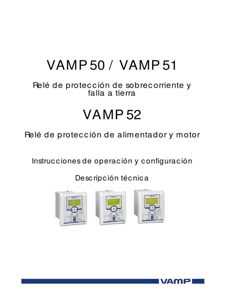 Instrucciones de operación y configuración del relé de protección VAMP ...