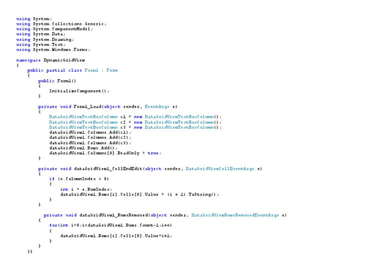 Form1 Form: Using Using Using Using Using Using Using Namespace Public Partial Class Public | PDF