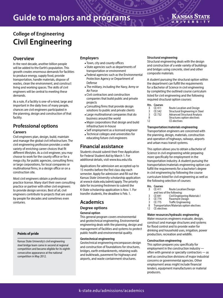 Civil Engineering Brochure | PDF | Civil Engineering | Engineering