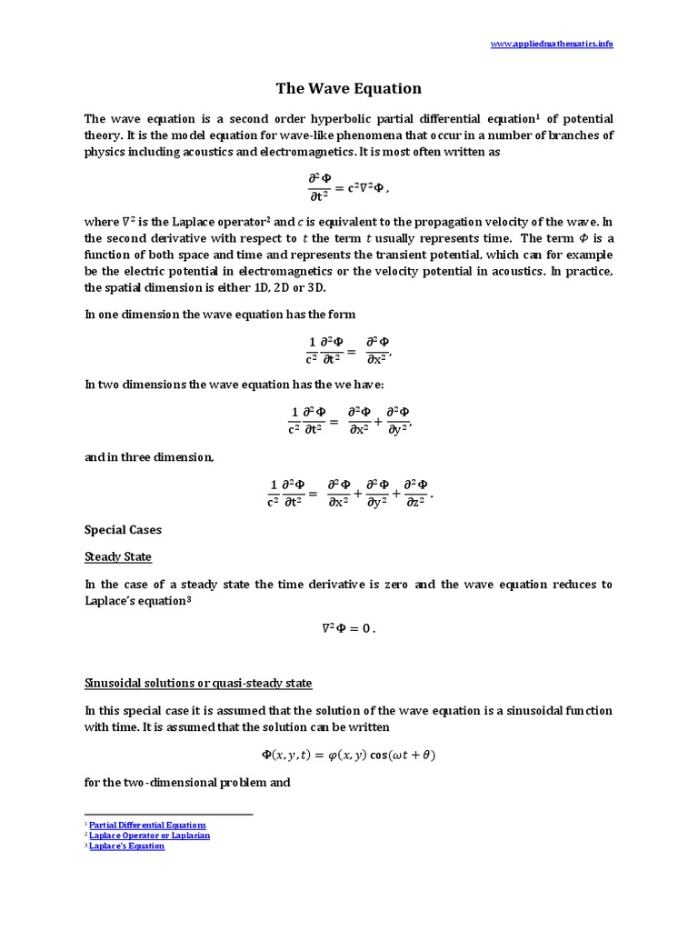 Wave Equation | PDF | Wave Equation | Waves