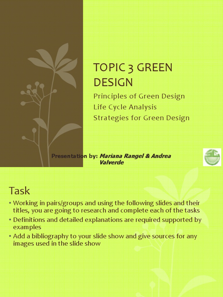 Topic 3 Green Design Student | PDF | Sustainable Design | Resource