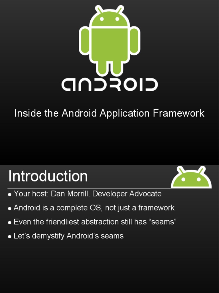 Inside The Android Application Framework | PDF | Android (Operating ...