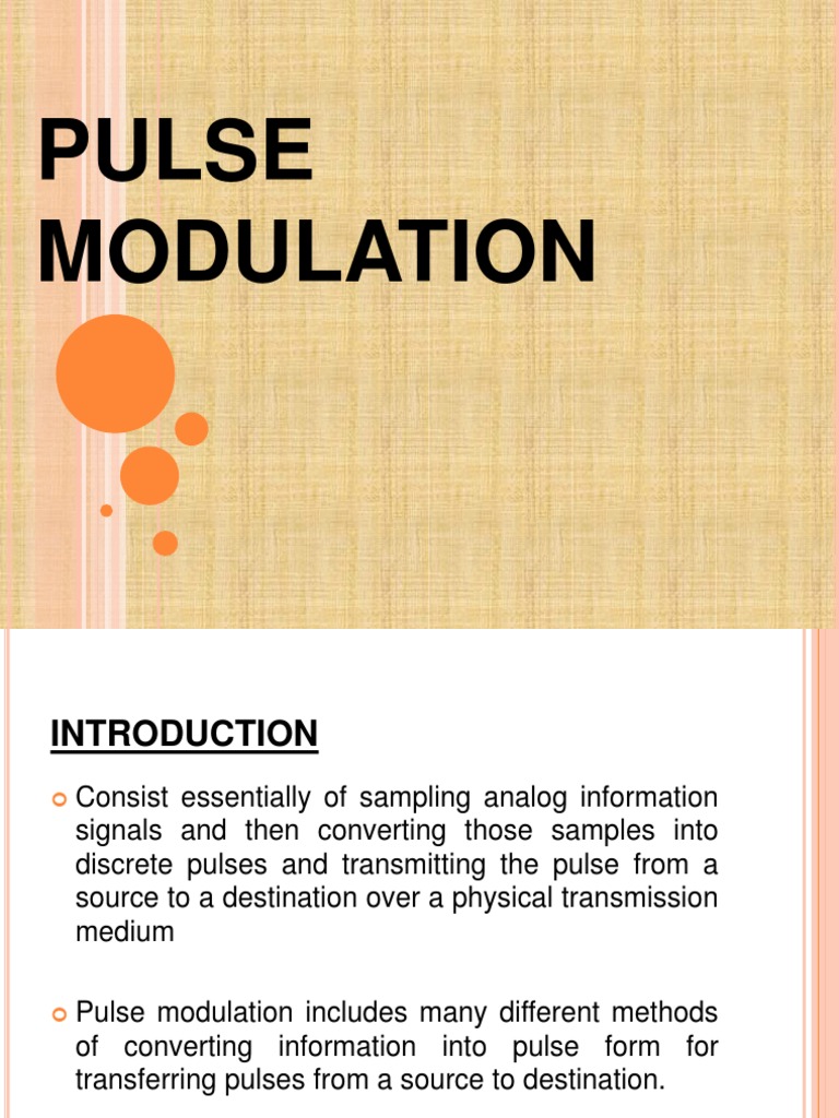 Pulse Modulation | PDF | Modulation | Digital Signal