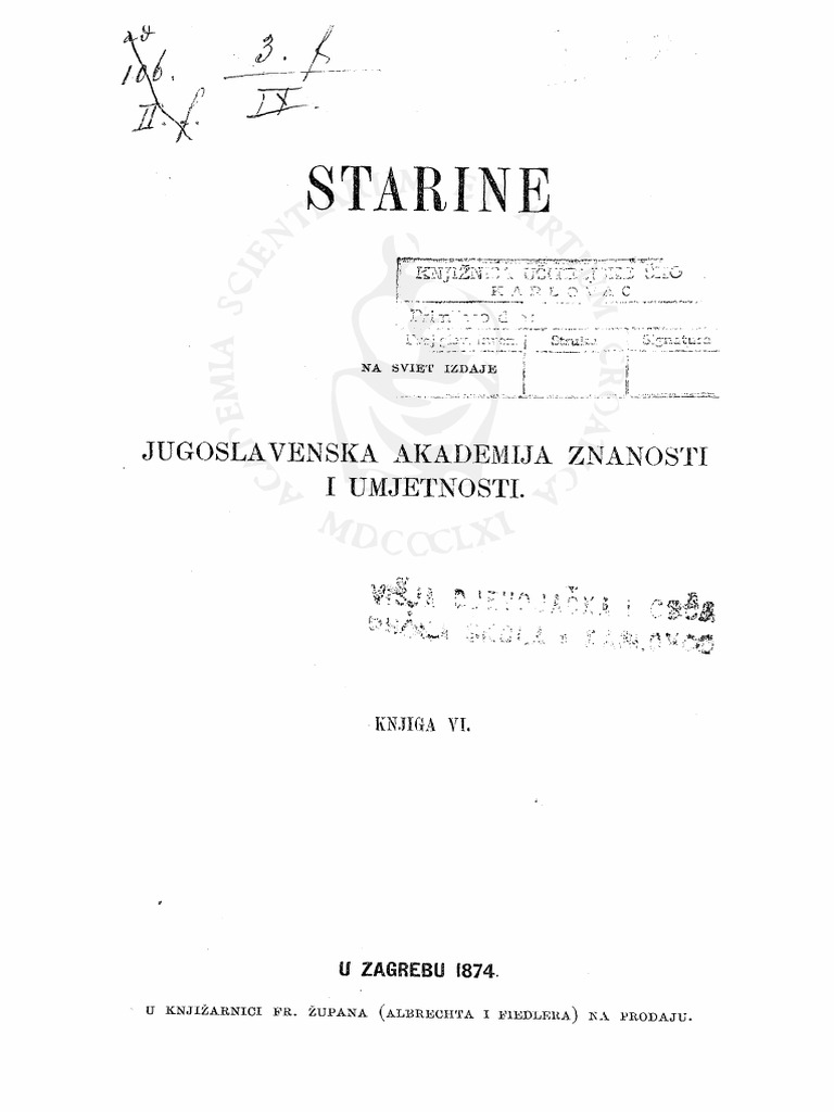 Starine 6 - Šime Ljubić - Istarski Razvod | PDF