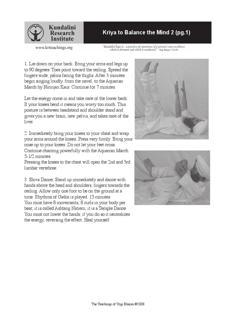 Balance The Mind 2 | PDF | Kundalini Yoga | Kundalini