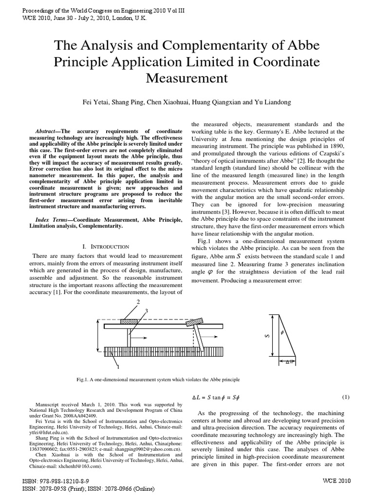 Abbe Principle Analysis | PDF | Accuracy And Precision | Angle