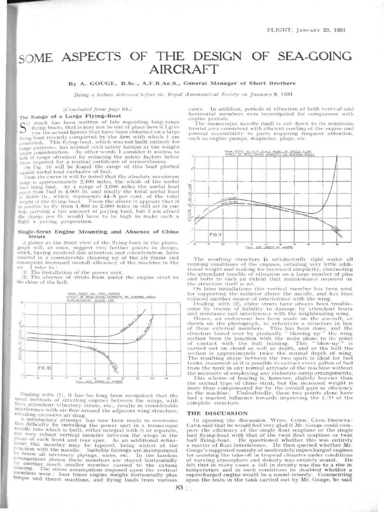 Sea-Going Aircraft Design Insights | PDF | Seaplane | Hull (Watercraft)
