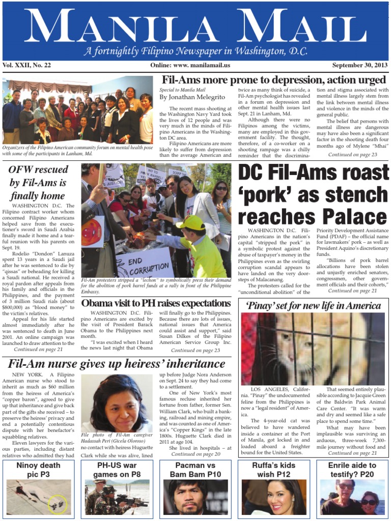 Manila Mail - Sept. 30, 2013 | PDF | Rodrigo Duterte