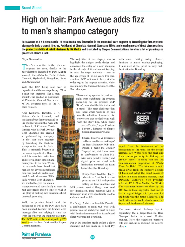 Beer Shampoo Retail Design by DY Works | PDF | Brand | Retail