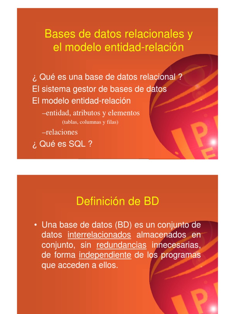 Bases de Datos y Modelo Entidad y Relación UML | PDF