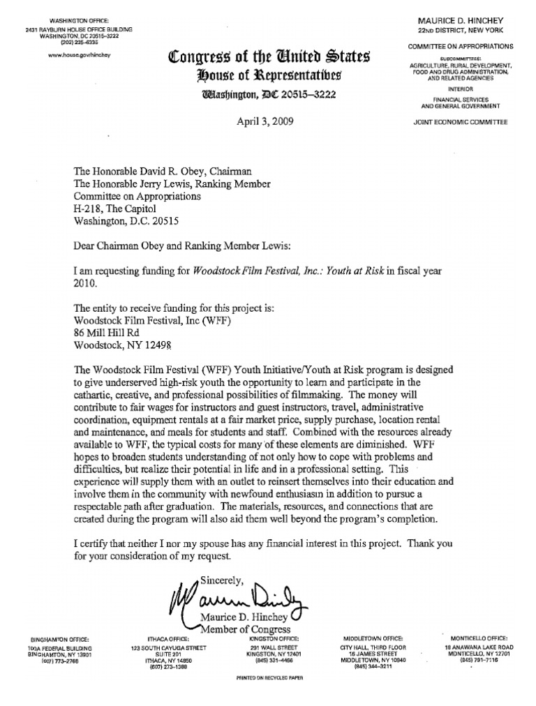 Earmark Request | PDF | Economies | Business