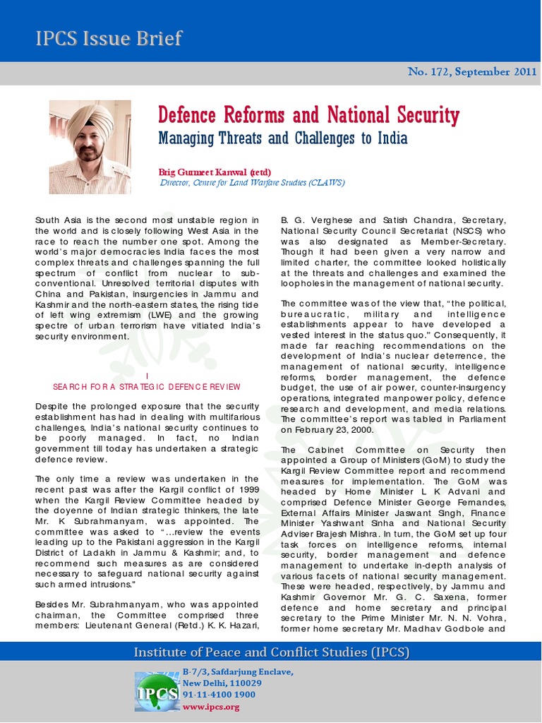 Defence Reforms and National Security | Military | National Security
