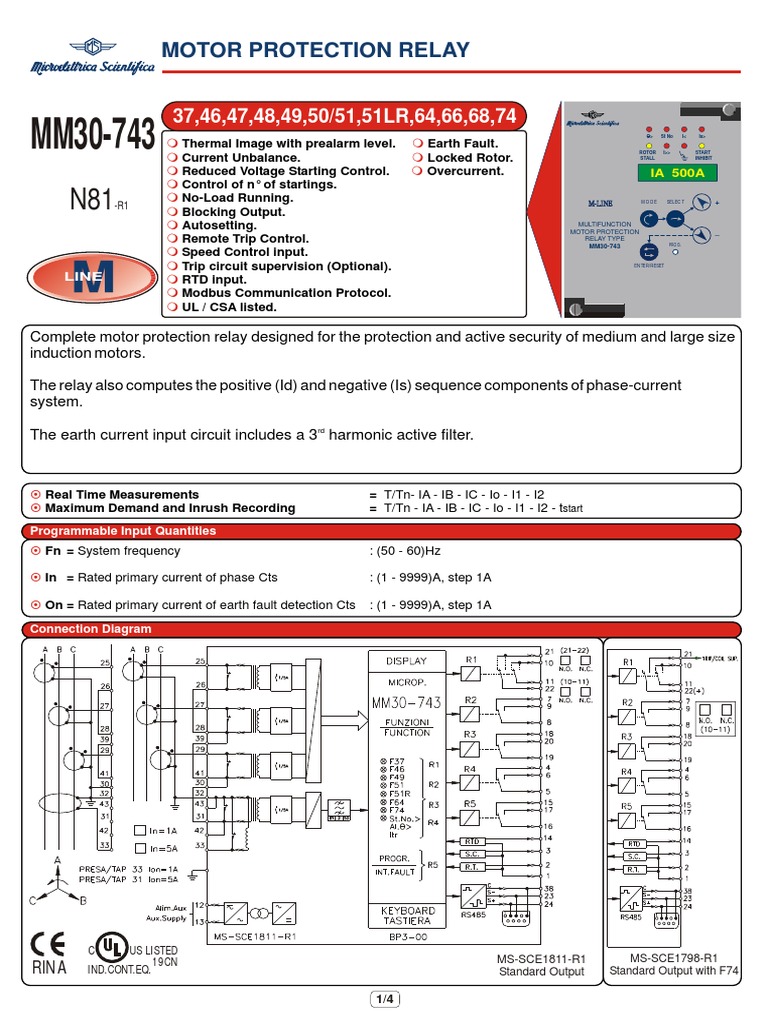 MM30 743 | PDF | Electric Motor | Relay