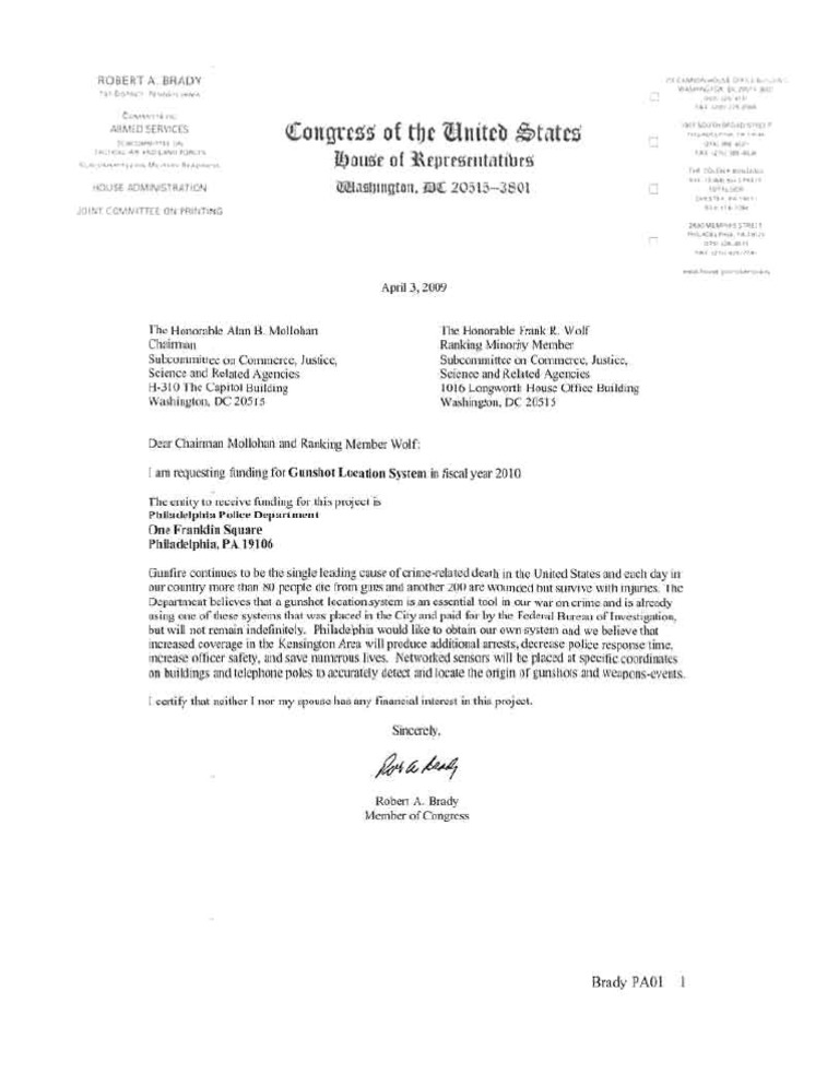 Earmark Request | PDF