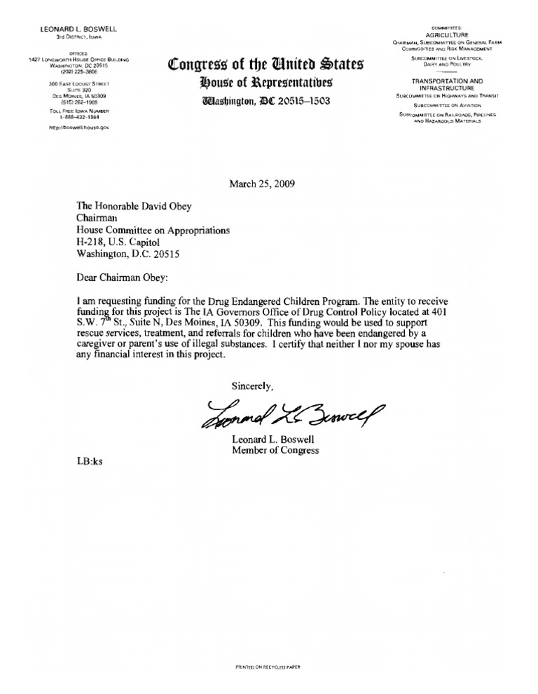 Earmark Request | PDF