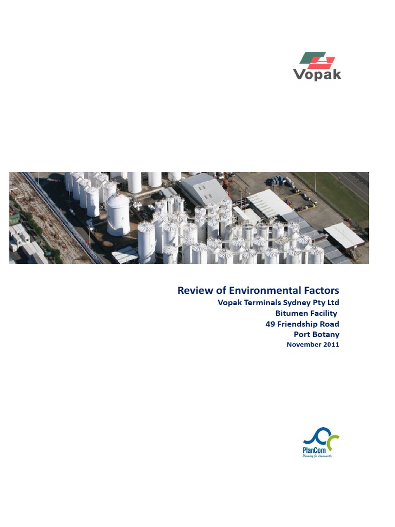 Bitumen Project-Review of Environmental Factors | PDF | Environmental ...