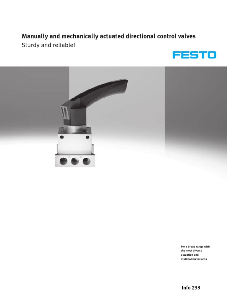 Manually and Mechanically Actuated Directional Control Valves Sturdy ...
