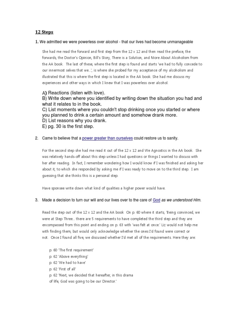 12 Steps: We Admitted We Were Powerless Over Alcohol - That Our Lives ...