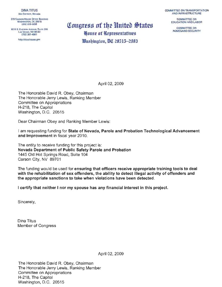 Earmark Request | PDF