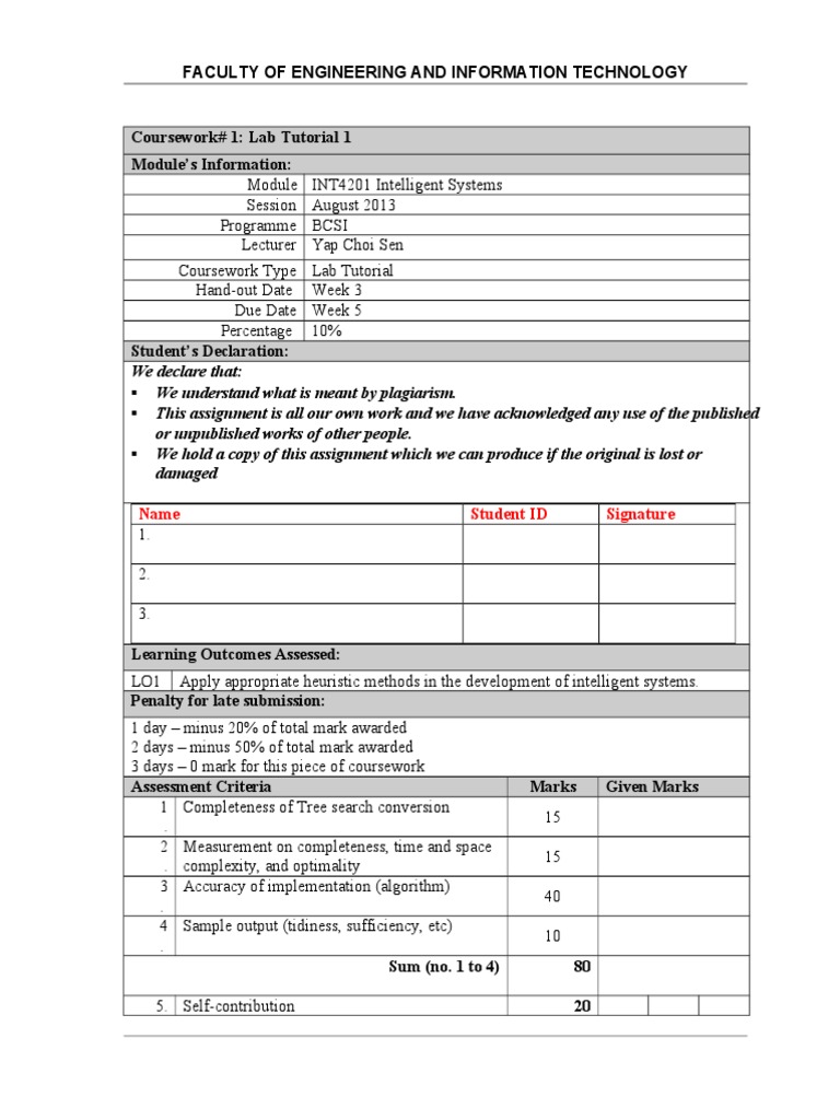 Is ASS1 Cover Page | PDF | Computers