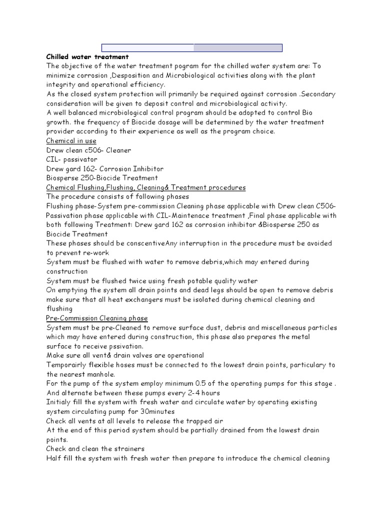 Flushing | Water Treatment | Water | Free 30-day Trial | Scribd