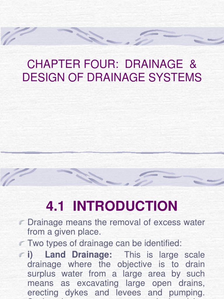 Introduction to Drainage Systems | PDF | Drainage | Ditch
