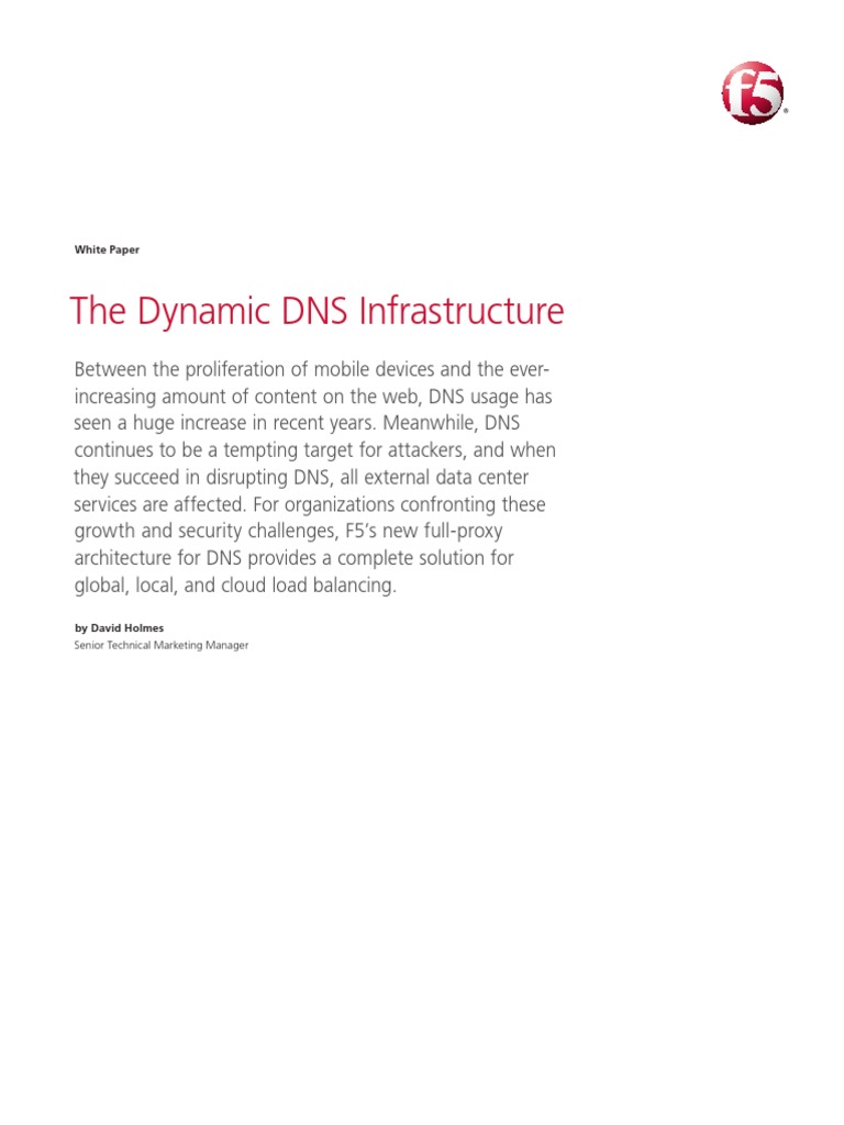 Dynamic DNS Infrastructure WP | PDF | Domain Name System | I Pv6