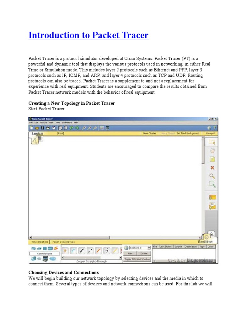 Introduction To Packet Tracer | PDF | Network Switch | Network Packet