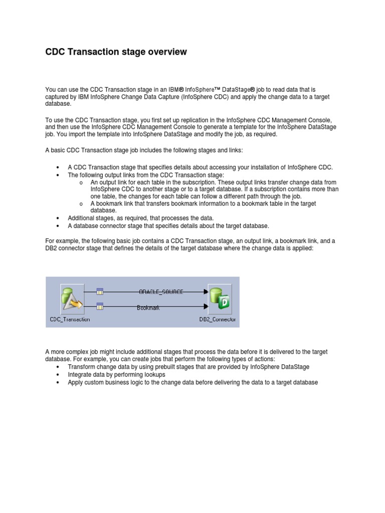 CDC Transaction Stage Overview | PDF | Replication (Computing) | Database Transaction