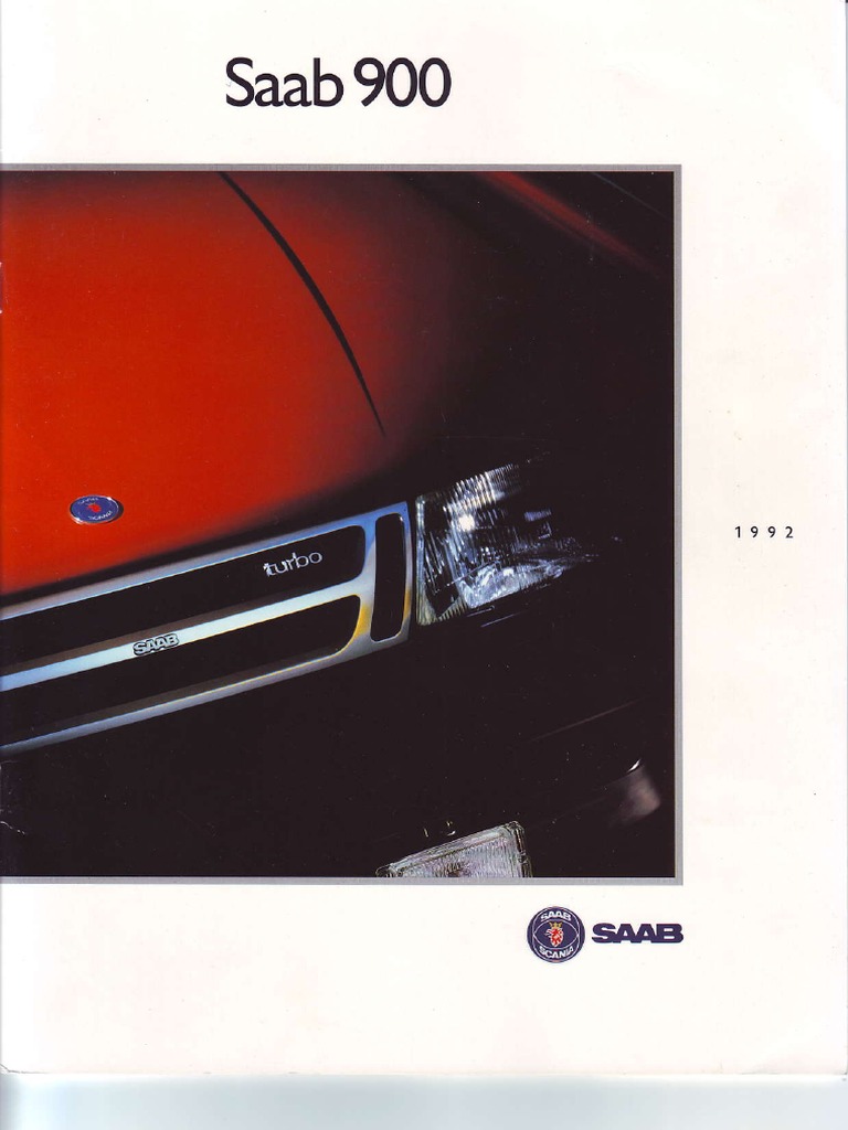 1992 Saab 900 Turbo Overview | PDF | Turbocharger | Seat Belt