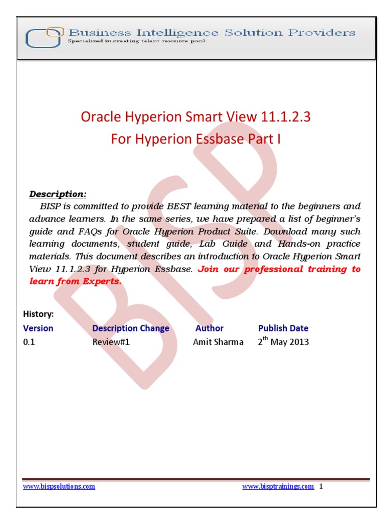 SmartView For Essbase | PDF | Microsoft Office | Microsoft Excel