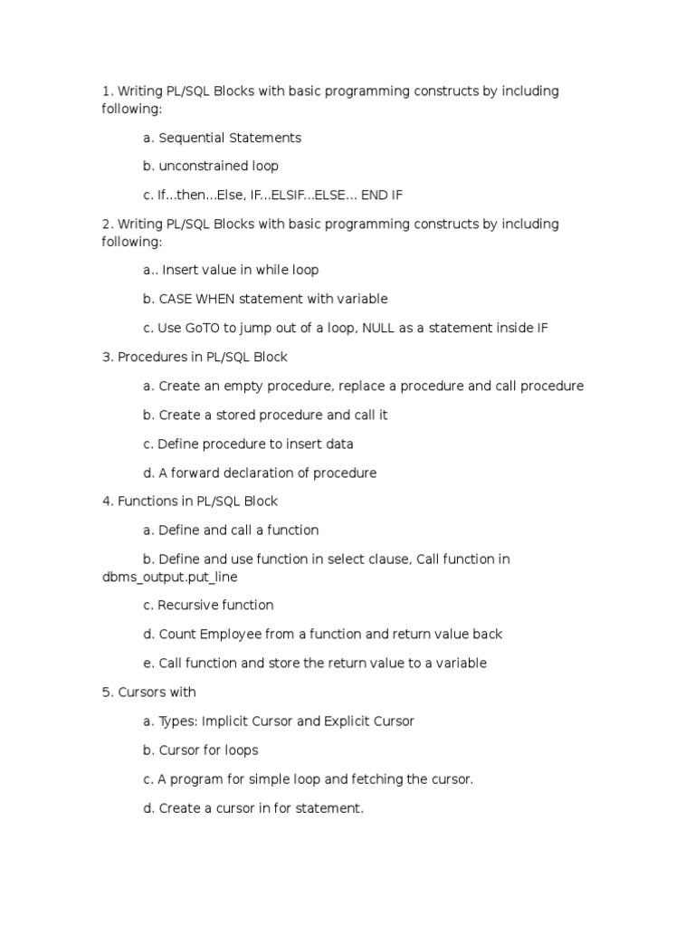 Dbms Pracs | PDF | Pl/Sql | Sql