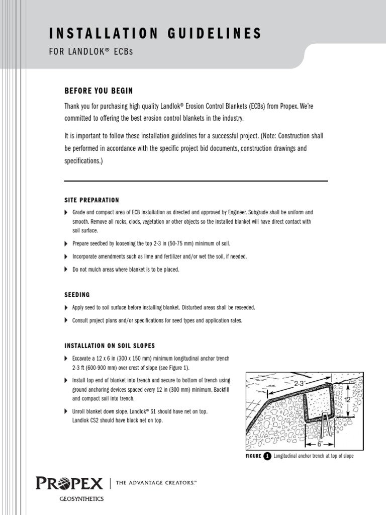 ECB Installation Guide | PDF | Anchor | Erosion