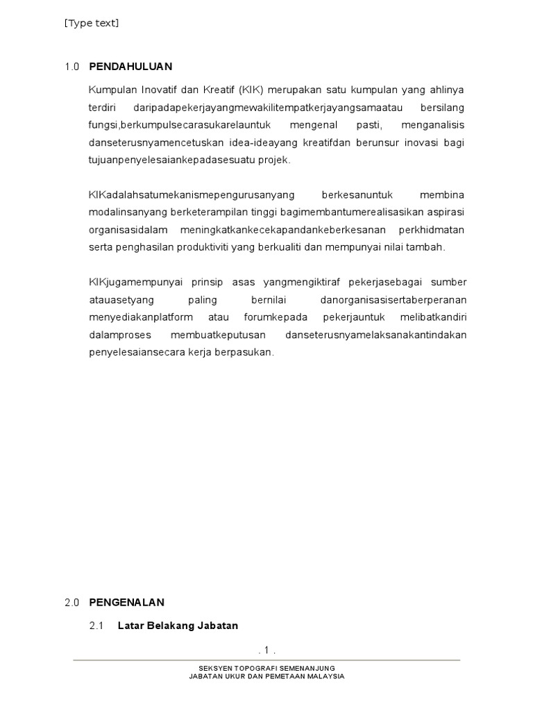 Laporan KIK Edit | PDF