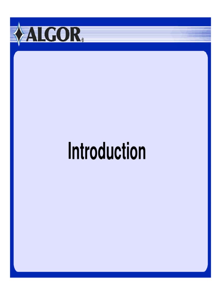 Fea Algor | PDF | Finite Element Method | Structural Analysis