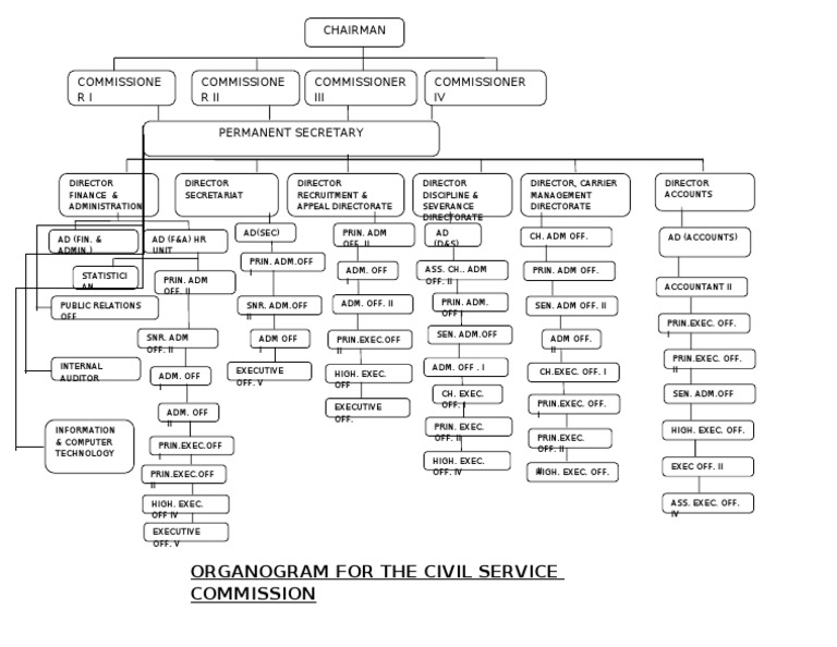 Organogram For The Civil Service Commission: Chairman | PDF
