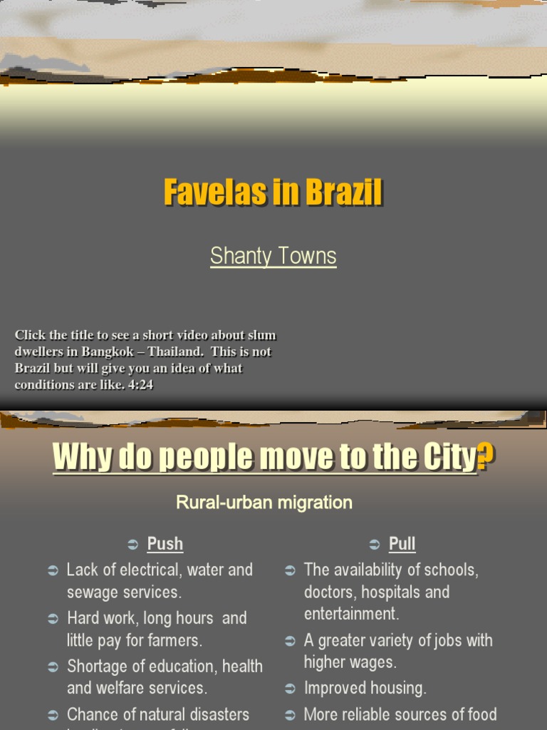 Favelas in Brazil: Shanty Towns | PDF | Shanty Town | Urbanization