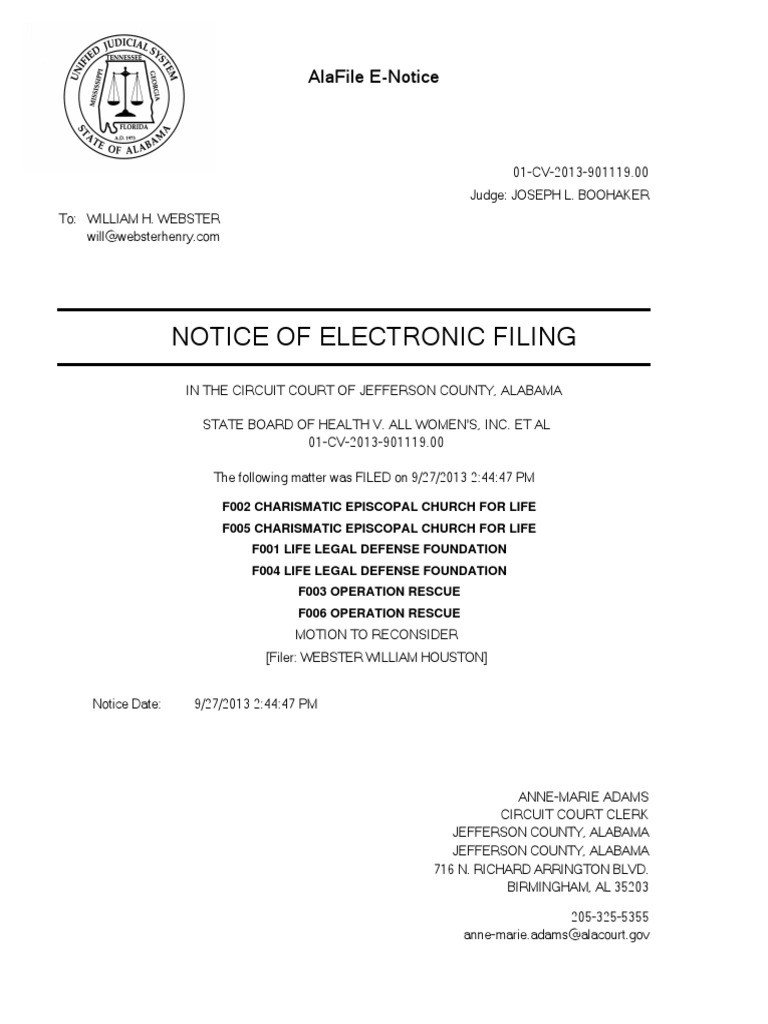 Notice of Electronic Filing | PDF | Amicus Curiae | Virtue