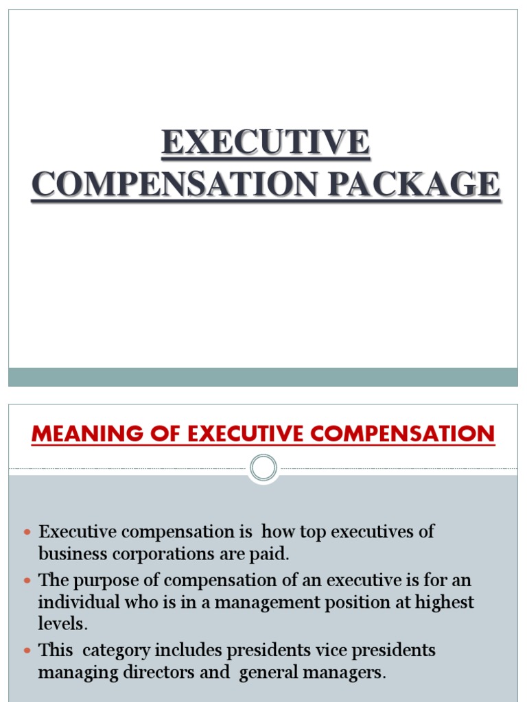 Executive Compensation | PDF | Business