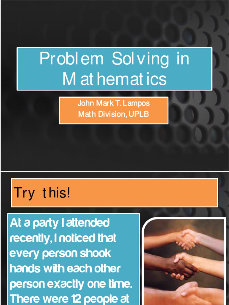 Problem Solving in Math Education | PDF | National Council Of Teachers ...