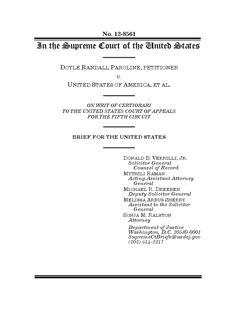 United States Supreme Court Brief on the Merits | Causation (Law ...