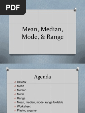 Mean Median Mode Range Foldable