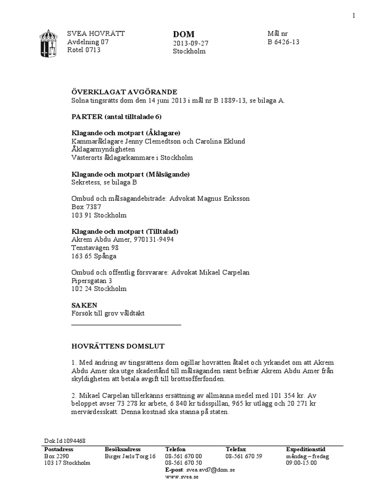 Svea Hovrätt | PDF