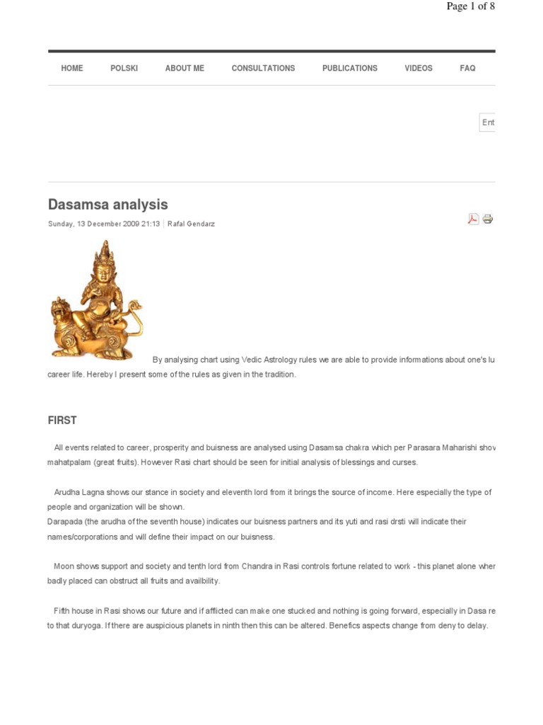 118 Dasamsa Analys | PDF | New Age Practices | Astrology