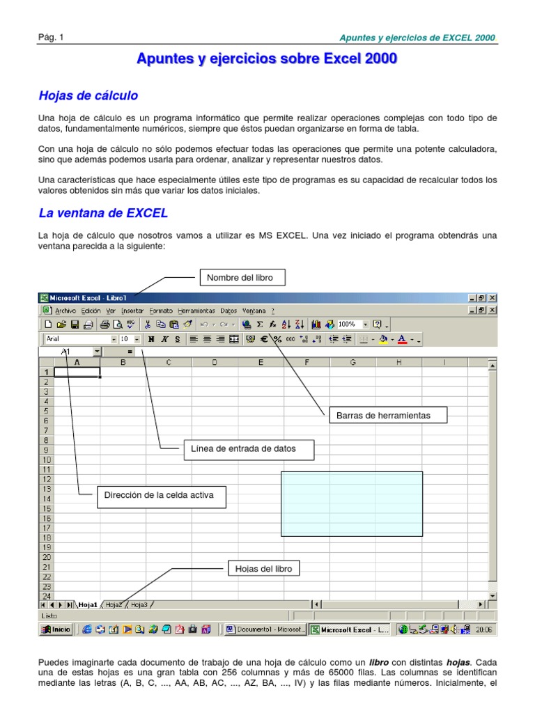 Curso Excel | PDF | Hoja de cálculo | Fórmula