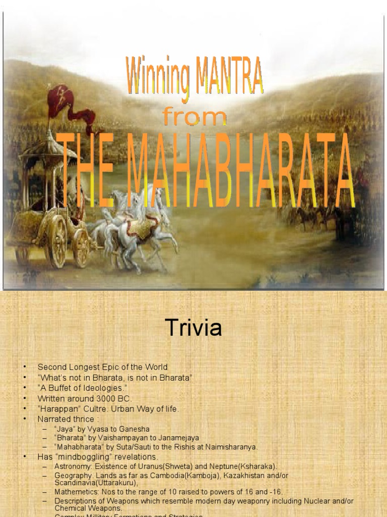 Management Lesson From Mahabharat | 1st Millennium Bc Books | Ancient ...