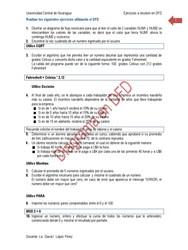 Ejercicios A Realizar en DFD | PDF | Número primo | Salario