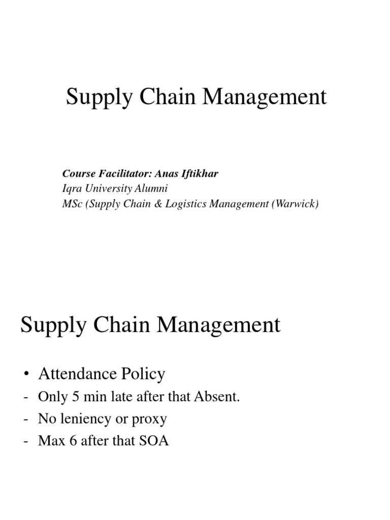Introduction To SCM | PDF | Supply Chain | Supply Chain Management